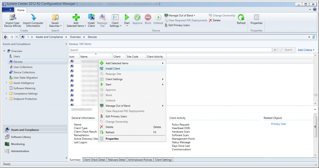 System Center 2012 R2 Configuration Manager Client Web Service Point