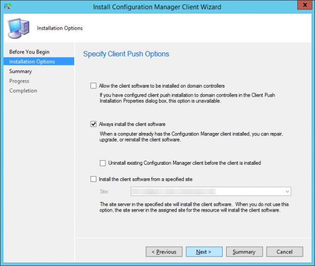 System Center 2012 R2 Configuration Manager Client Web Service Point