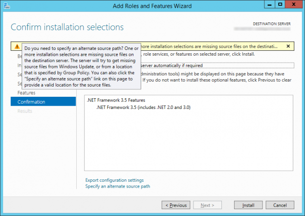 How to install .NET Framework 3.5 on Windows Server 2012 and Windows ...
