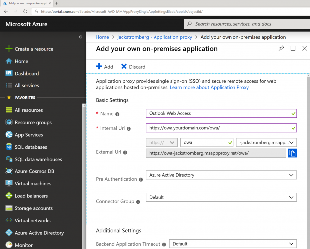 Enable SSO (Single Sign On) to On-Premises Exchange OWA (Outlook Web ...
