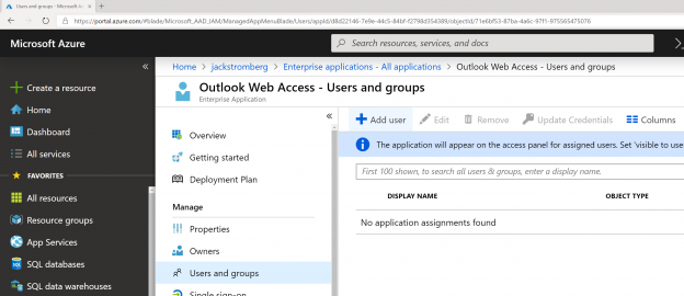 Enable SSO (Single Sign On) to On-Premises Exchange OWA (Outlook Web ...
