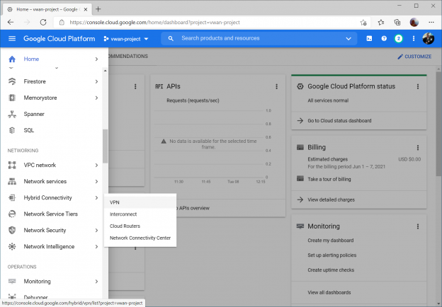 Establishing a GCP VPN Tunnel to Azure Virtual WAN; Active/Active BPG ...