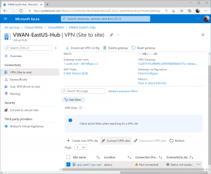 Establishing a GCP VPN Tunnel to Azure Virtual WAN; Active/Active BPG ...